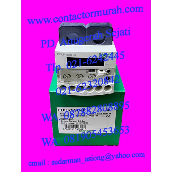 Jual overcurrent relay schneider EOCR-SSD 05 3A Jakarta | Anugerah Sejati