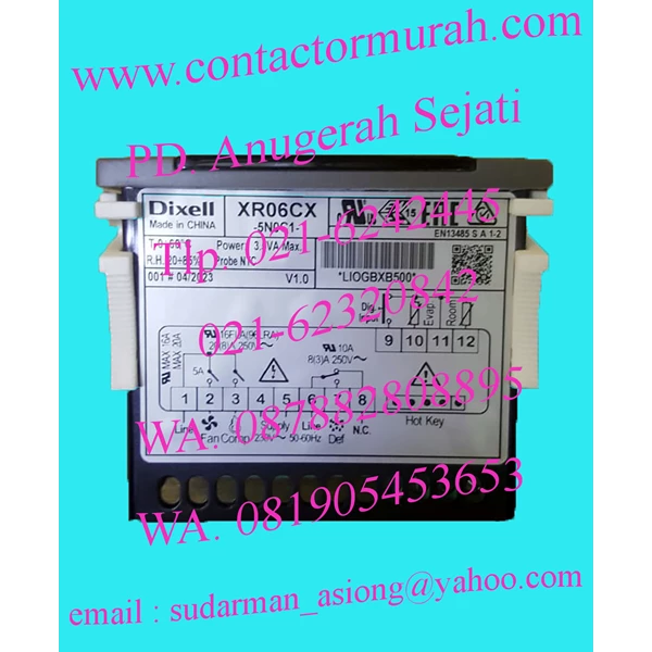 Jual dixell tipe XR06CX thermostat 250V Jakarta | Anugerah Sejati